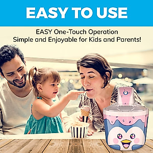 Ice Cream Maker Machine for Kids – 1.2 Quart Penguin Electric Ice Cream Makers, Best Countertop Machine for Homemade Ice Cream, soft serve, Sorbet, Gelato, Frozen Yogurt – Fun & Easy for Families