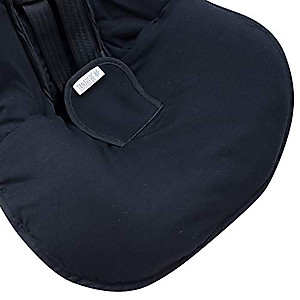 JYOKO Kids Universal Padded Cover Liner for Baby car seat Gr 0/100% Cotton Made (Compatible with Maxi COSI, Chicco, Britax and More) (Black Series)