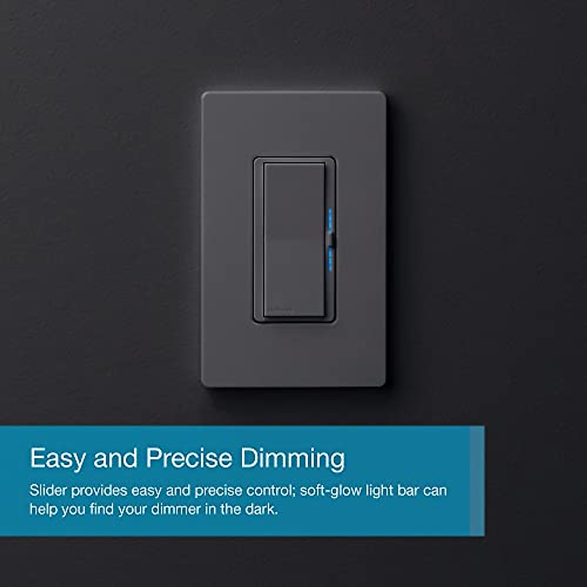 Lutron Diva Smart Dimmer Switch with Wallplate for Caséta Smart Lighting | No Neutral Wire Required | DVRFW-6L-WH-A | White 