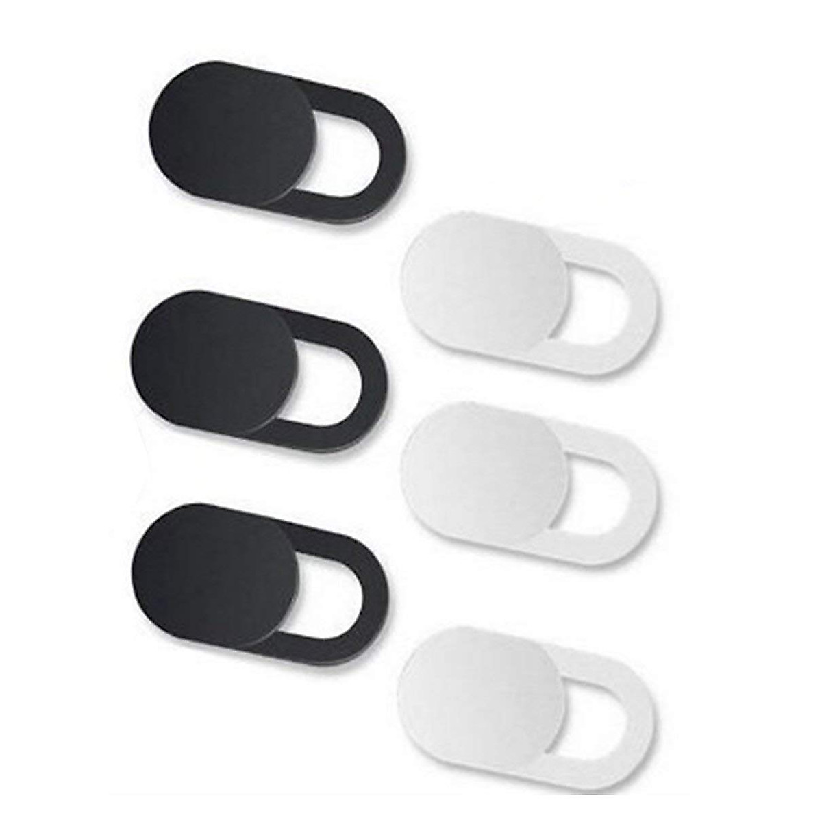 Caczmarek 6pcs Oval Mobile Phone Camera Cover Sticker Webcam Protective Cover Laptop Camera Protective Cover Anti-dust Sliding Cover