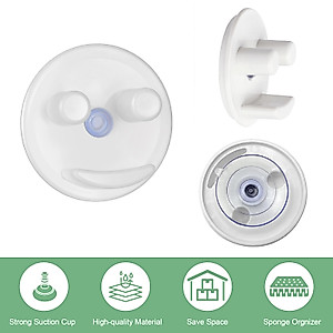 Sponge Holder, Sink Caddy for Scrub Sponges, Kitchen/Bathroom Sink Sponge Storage with Suction Cup Installation，Holding Smiley Sponges，Self-Draining and Dishwasher Safe(Sponges Not Included),1pcs