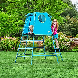 TP Toys Explorer 2 Climbing Set Jungle Gym with Platform and Tent, Blue, 850