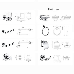 Fixtures,Wall-Mounted Bathroom Rack Accessory,Bathroom Hardware,Ideal for Use in Bedrooms, Bathroom, Kitchen, Laundry Room, (Color : 12)