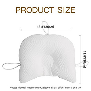 Reidio Newborn Pillow Adjustable Baby Head Pillow Soft and Breathable Baby Pillows for Sleeping Ergonomic Design Washable (3#White)