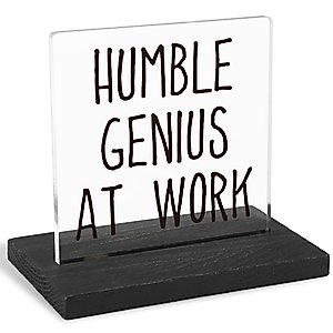 Funny Quote for Desk, Men, Minimalist Office Decor for Men, Tabletop Decor for Men, Motivational Office Desk Decor for Women, Boss Gag Gift for Women,XXY57