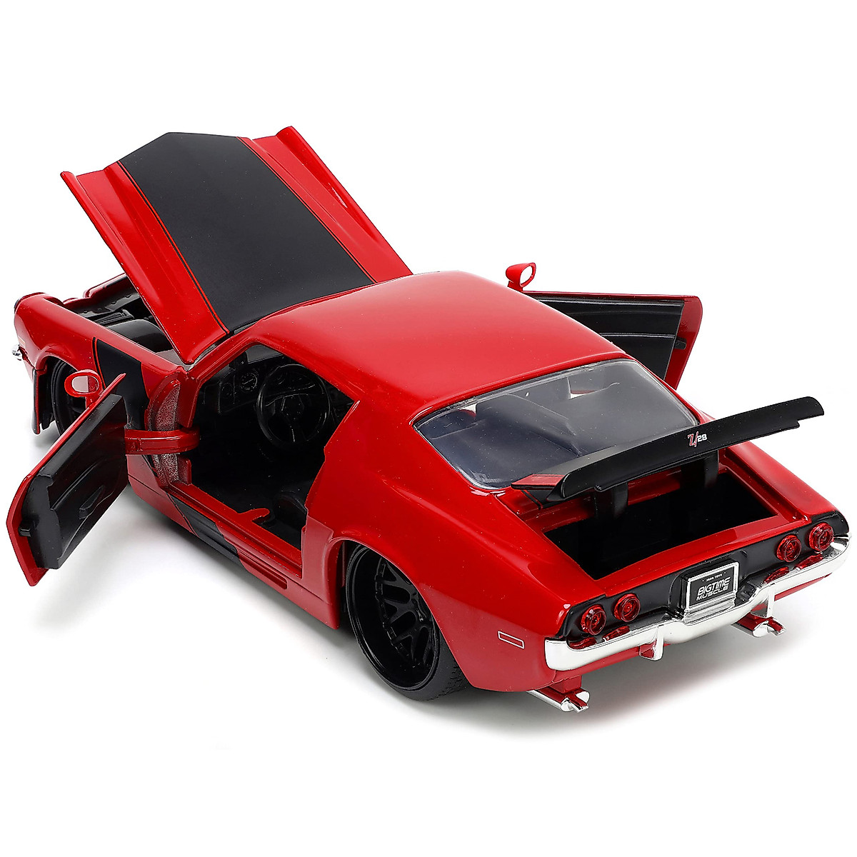 Jada Toys Big Time Muscle 1:24 1971 Chevy Camaro Z28 Die-cast Car Red/Black, Toys for Kids and Adults