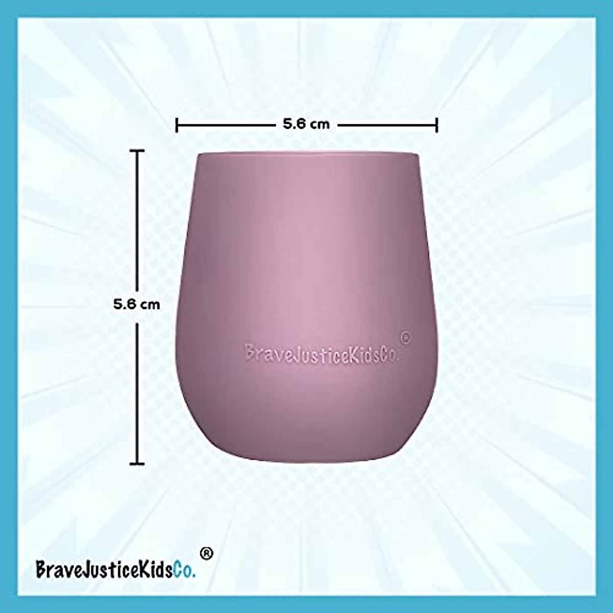 BraveJusticeKidsCo. | Teenie Tiny™ Silicone Developmental Baby-Led Weaning Drinking Cups (2 pack) (Mauve)