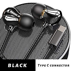 ESSONIO Earbuds Wired in-Ear Monitor Gaming Earbuds with Noise Cancelling Headphones with Microphone and Waterproof Sweat Resistant for Women Men Compatible with Android ISO (Type c)