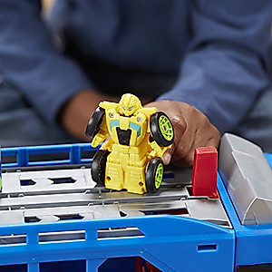 Playskool Heroes Transformers Rescue Bots Flip Racers Optimus Prime Race Track Trailer