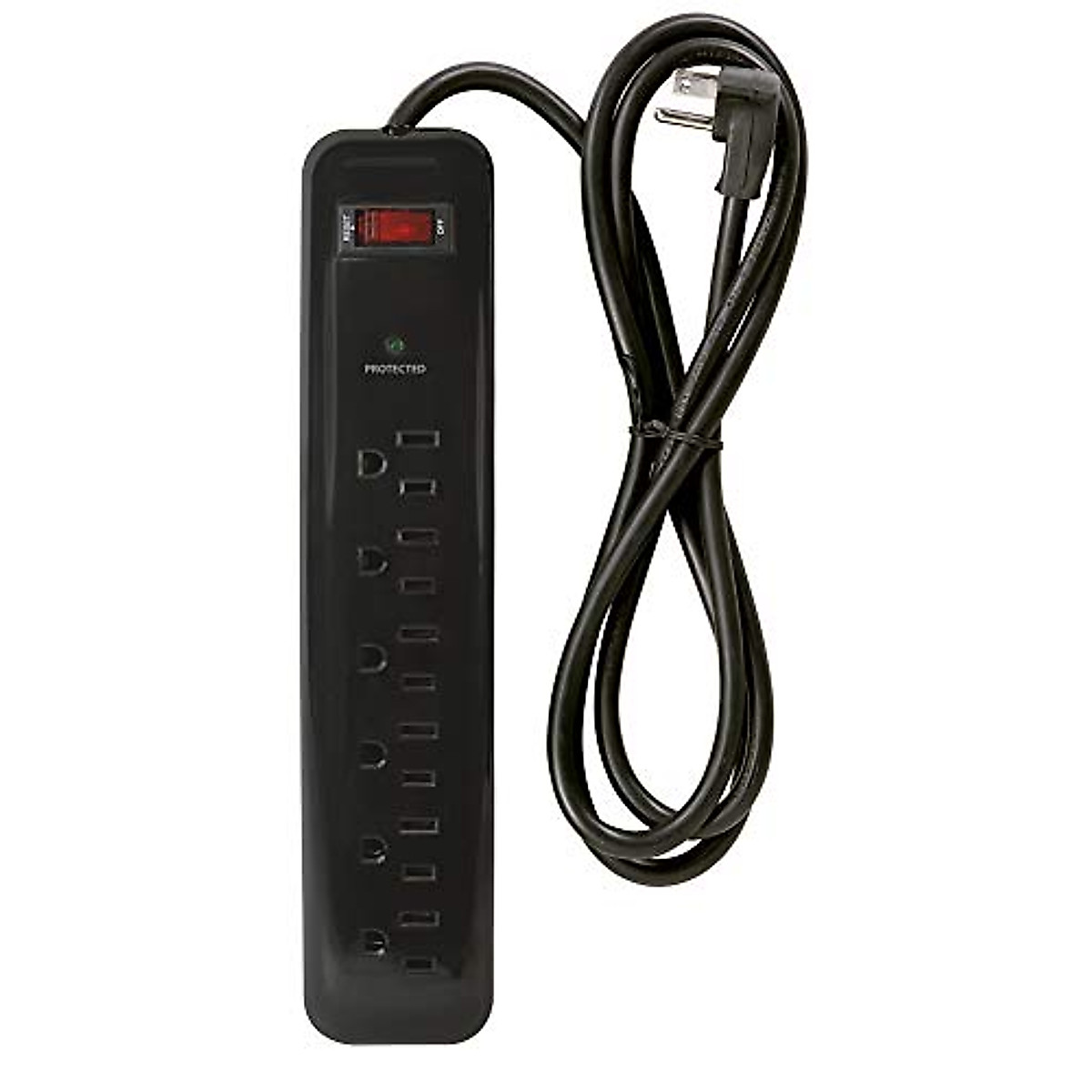 Prime Wire PB802225 6-Outlet Household Electronics Surge Protector with 14/3 SJT 4-Feet Cord