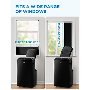 Midea Duo 14,000 BTU (12,000 BTU SACC) Smart HE Inverter Ultra Quiet Portable Air Conditioner with Heat-Cools Up to 550 Sq. Ft., Works with Alexa/Google Assistant, Includes Remote Control & Window Kit