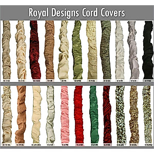 Royal Designs, Inc. CC-1-LB Beige Cord & Chain Cover 4' Linen Fabric Touch Fastener, Linen Beige