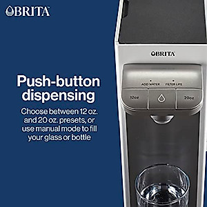 Brita Hub Instant Powerful Countertop Water Filter System, 12 Cup Water Reservoir, Includes 6 Month Carbon Block Filter, White, 87340