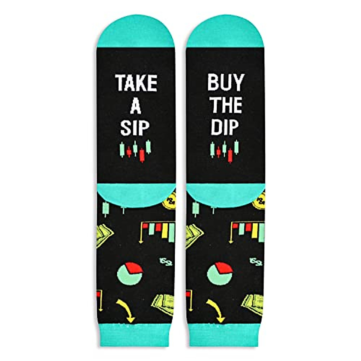 HAPPYPOP Funny Money Socks for Men Women Money Gift Stock Market Socks Stock Market Gifts for Men