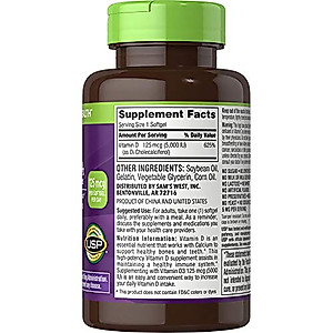 Member's Mark Vitamin D-3 5000 IU Dietary Supplement (400 ct.) by Members Mark