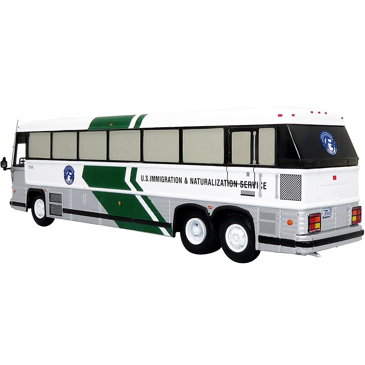Iconic Replicas MCI MC-12 Coach Classic Bus U.S. Immigration & Naturalization Service Vintage Bus & Motorcoach Collection 1/87 Diecast Model 87-0343