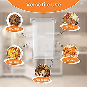 Food Storage Container Set (Pack of 2/6.5L) - Kitchen & Pantry Storage Canisters for Flour, Sugar, Baking Supplies, Cereal & Rice - Made of BPA Free Plastic - Comes with Spoons, Stickers & Marker