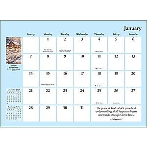 Thomas Kinkade Studios 12-Month 2024 Monthly Pocket Planner Calendar with Scripture