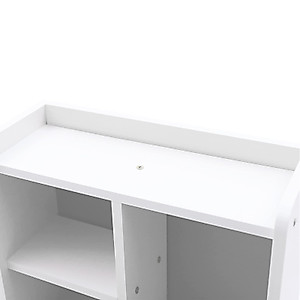 CNCEST 3 Layers of Drawers Nightstand Organizer Nightstand with Kitchen Cabinet and Storage Drawers for Scene: Bedroom, Living Room, Office, White