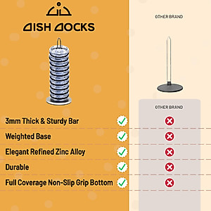 Tumbler Lid Organizer for Cabinet & Countertop - Slim Space-Saving Lid Holder with 9" Sturdy Bar & Weighted, Non-Slip Base - Vertical Storage Cup Lid Organizer - Collapsible Lid Rack for 10 Lids