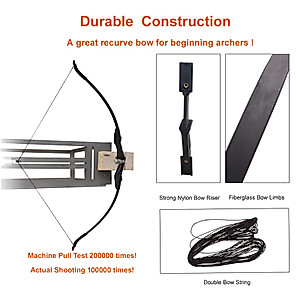 SOPOGER Archery Recurve Bow and Arrow Set 53'' Takedown Recurve Bow Right and Left Hand for Youth Beginner Recurve Bow 20-40lbs (20 LBS)