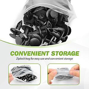 Frokom 100pcs 8mm Hole Size Nylon Car Bumper Retainer Clips Push Type UTV ATV Fender Push Clips for Toyota 52161-02020 52161-16010,GM 21030249 Ford N807389S