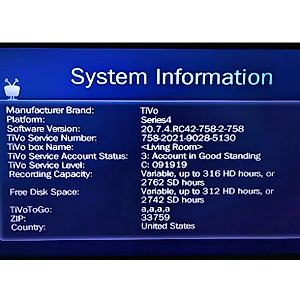 TiVo TCD758250 Premiere XL4 Digital Video Recorder (Black)