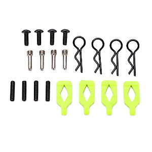 RC Car Body Post Mounts, Carbon Fiber + Aluminum Alloy RC Car Front and Rear Shell Column Kit Compatible for AXIAL SCX10 90046 90047