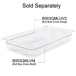 Excellante Full Size 4-Inch Deep Polycarbonate Food Pan