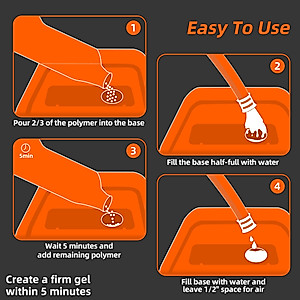 LaSyL Base Weighted Gel (25/50 Ounces) - Sand & Sandbag Replacement for Anchoring Portable Basketball Hoops, Outdoor Umbrellas and Volleyball Nets - More Effective Than Water Alone