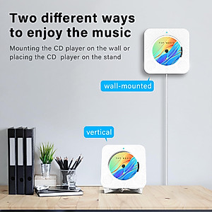 ZYOKATA CD Player Portable with Bluetooth 5.1 Desktop Music CD Player with Remote Control, Boombox, FM Radio, LED Screen, Support AUX/USB Headphone Jack for Home