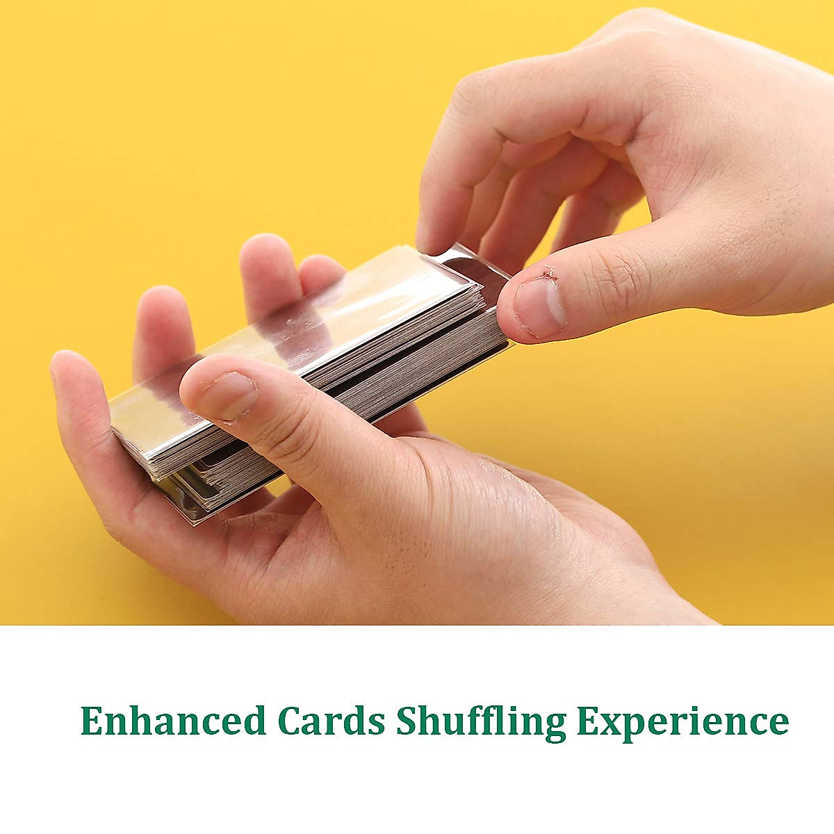 DeElf 1000 Bulk Clear Card Sleeves for Playing Card Standard Size Trading Game Fit MTG Baseball and Sport Cards Acid Free Enhance Penny Protector