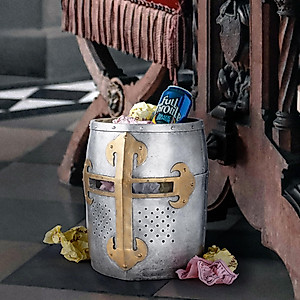 Design Toscano Crusader's Great Helm Gothic Trash Bin