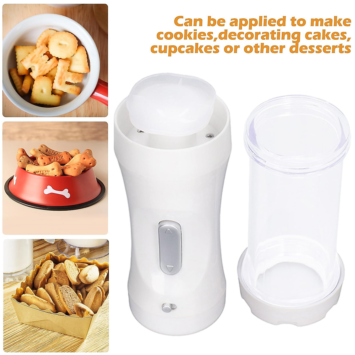 Serlium Electric Cookies Press,Cookie Making kit Homemade Baking Tool with 9 Discs and 1 Icing Tip for Cake Dessert DIY Maker and Decoration Baking Supplies