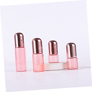 Lurrose 10pcs roller Mini Home - Women Sample Refillilable Perfume Oil Tube for Cosmetics Vials Size Lip Er Essential Vial Bottles Refillable Cosmetic Lid Small Ml Diffuser Travel Aroma