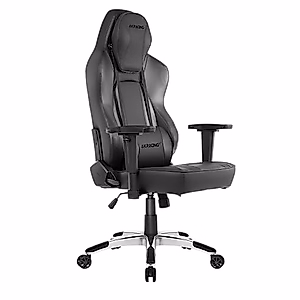 AKRacing Office Series Obsidian Ergonomic Computer Chair with High Backrest, Recliner, Swivel, Tilt, Rocker and Seat Height Adjustment Mechanisms - Carbon Black - PC/Mac/Linux