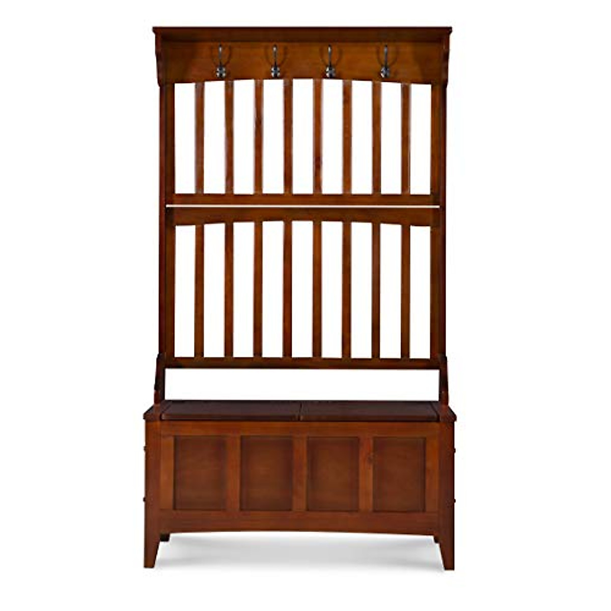 Linon Hall Tree with Storage Bench, 36"W x 18"D x 64"H, Walnut