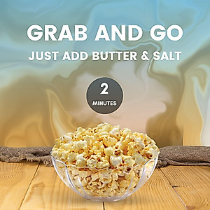 Just Pop It, Disposable Microwave Popcorn Bags. Easy, healthy snack makers. Simply add Kernels. Easy, Healthy Snacks, in 2 minutes. (30 pack)