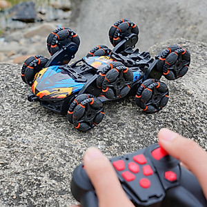 NEXBOX Cool 8 Wheels Hand Controlled rc Stunt Car Toys, Gesture Sensing Remote Control Cars for Boys Age 6 7 8-12 13 14 Year Old, Birthday Gifts Ideas for Kids