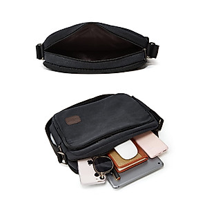 Ashioup Canvas Messenger Bag for Men with built in Wallet Pockets Multifunctional Shoulder Bag Outdoor Sports Crossbody Bag