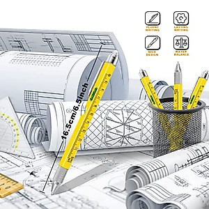 GEESTONE Multitool Pen Construction Tools, Pen Tool Gadget for Men Gifts for Men Cool Gadgets for Men Stocking Stuffers for Men Christmas Gifts for Engineer Carpenter Woodworker