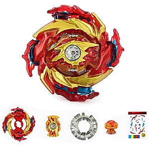CombatGyro Bay Blades Toy Evolution Super King Booster B-174 Hyperion Burn Starter Set B-184 LR Launcher Grip Metal Fusion God Bey Battling Tops Burst Gaming Toy Gift for Boys Age 4-7 8-12+