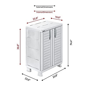 Rimax 11567 Outdoor Storage, Medium, Grey