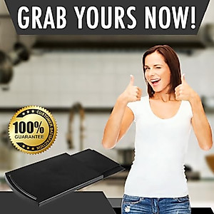 COMFECTO Multiuse Handy Caddy Sliding Tray, ABS Base Smooth Rolling Wheels Stand, 12 inches in Black