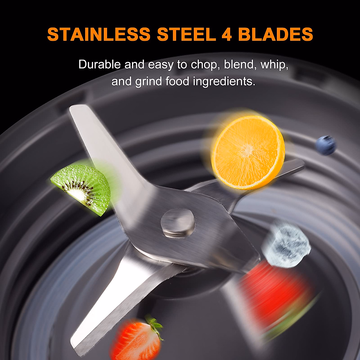 Blender for Shakes and Smoothies 52oz Plastic Jar and 500 Watts Countertop Blender for Kitchen with Pulse Smoothie Blender Licuadora White and Grey Ice Crusher Blender for Frozon