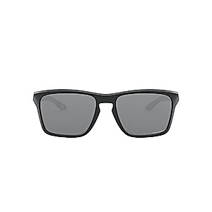 Oakley Men's OO9448F Sylas Low Bridge Fit Rectangular Sunglasses, Matte Black/Prizm Black, 58 mm