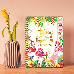 2023-2024 Planner - Weekly & Monthly Planner with Monthly Tabs, July 2023 to June 2024Daily Planner Yearly Agenda Calendar Organizer, Hardcover Elastic Closure (Bird01)