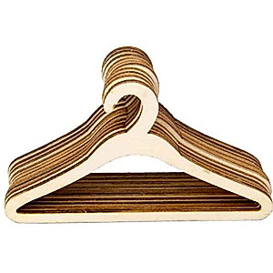 MXIAOXIA 1Pcs Wooden Doll Clothes Hanger Long Hanger Baby Clothes Hanger Storage Tool Easy to Use