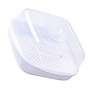 Rice Container Microwave Heating Microwave Cooker with Lid for Steaming Bread Bun Dumpling Fish Dumpling
