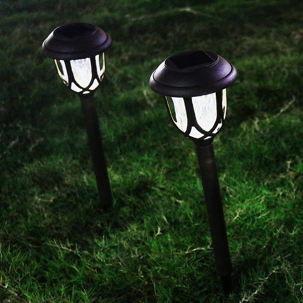 YYYC Solar Lights Outdoor Landscape Lights - Waterproof Solar Garden Lights, Warm White Solar Pathway Lights, Bright Outside Lights for Yard, Walkway, Lawn 6PCS